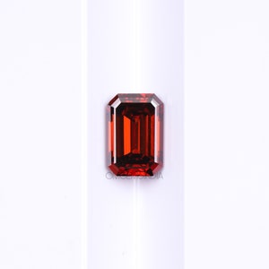 0.52 CT | Red Color Emerald Cut Diamond | Lab Grown Diamond | Unique ...
