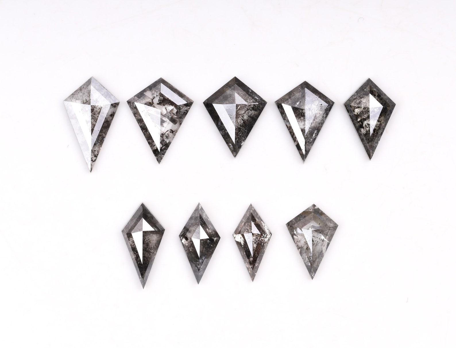 Salt and Pepper Diamond Kite Cut Diamond Natural Loose - Etsy