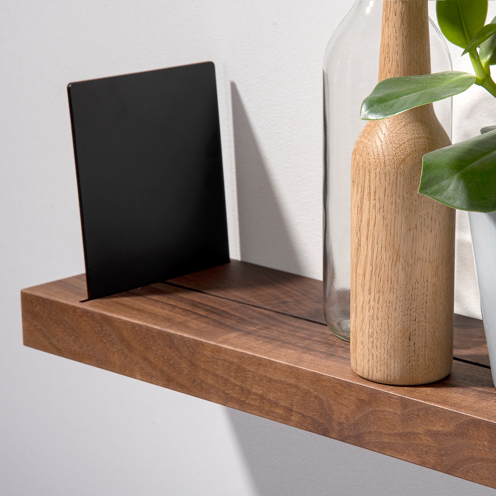 Small Walnut Wall Shelf Made of Solid Wood - Etsy