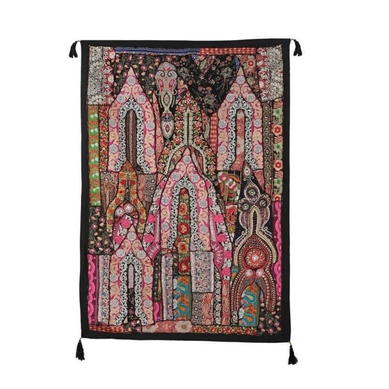 Vintage Embroidered Patchwork Tapestry Cotton Tapestry 40x60 - Etsy