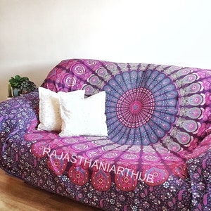 Indian Sofa Cover Bohemian Boho Sofa Couch Cover Cotton Slip - Etsy