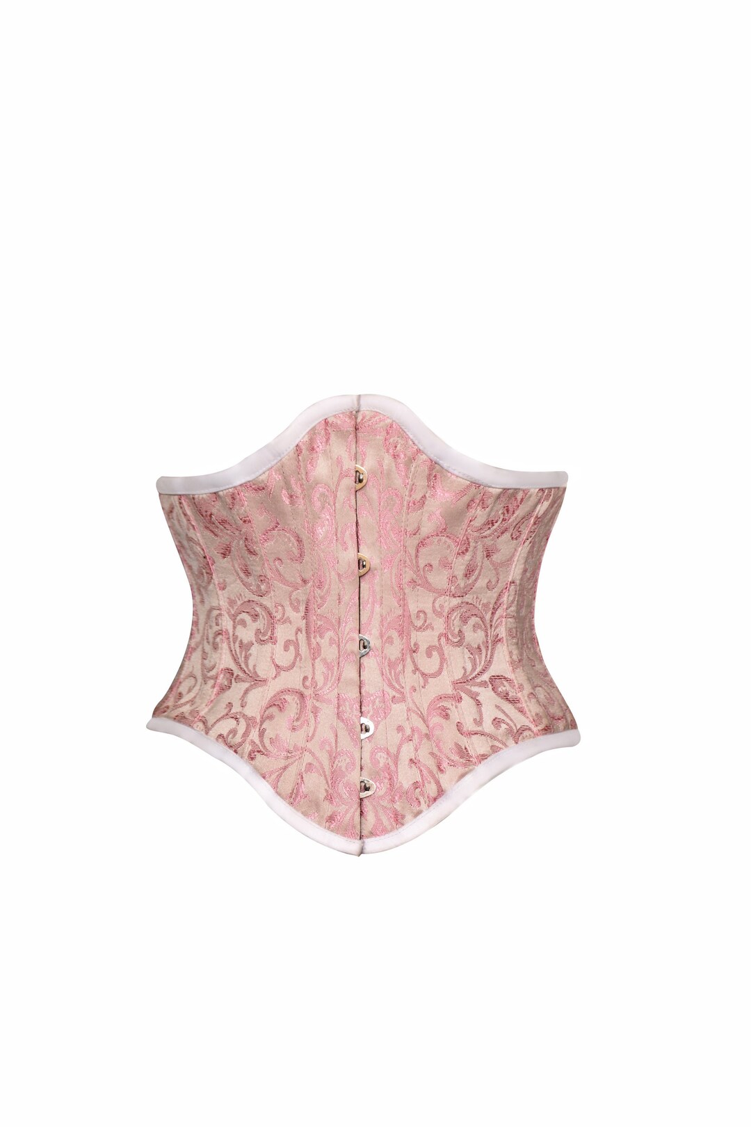 Light Pink Brocade Burlesque Sabrina Carpenter Costume Underbust Corset ...