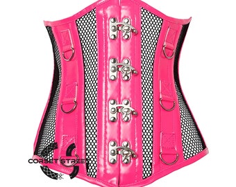 Black Hot Pink Corset - Etsy