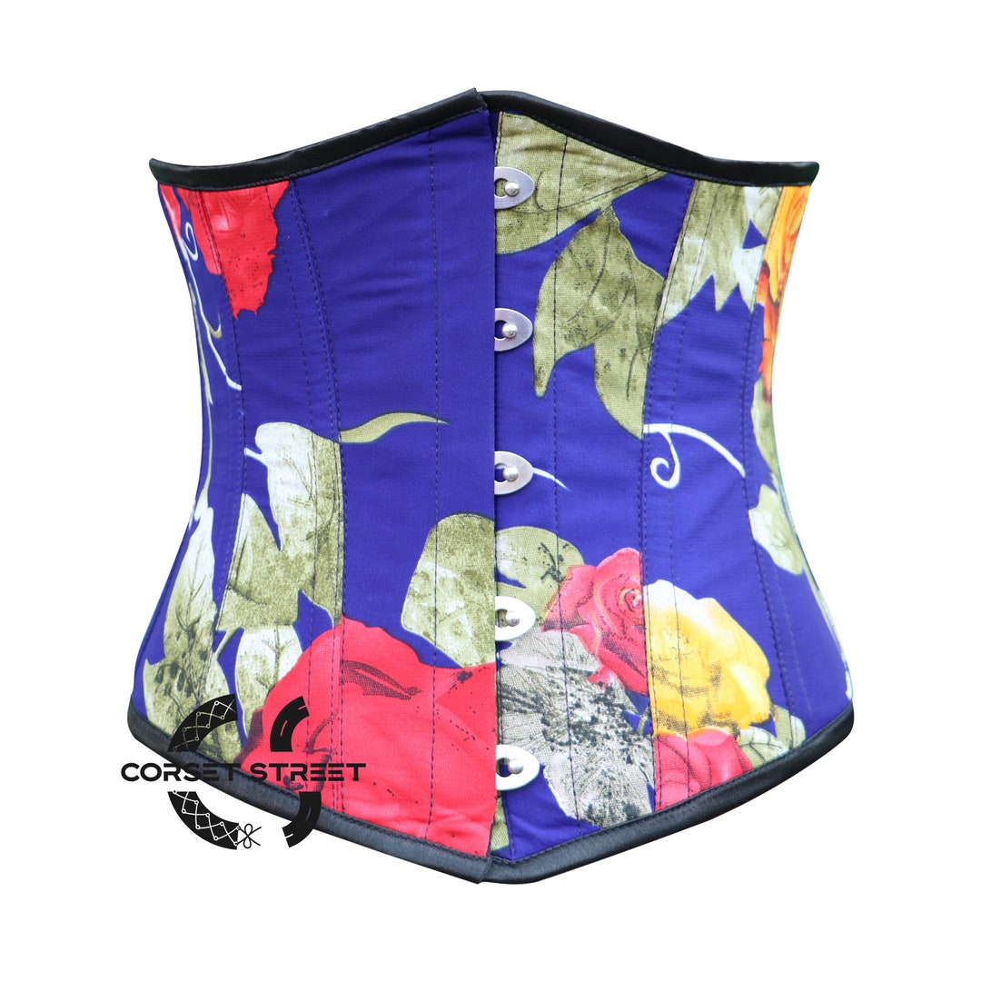 Multi Color Burlesque Costume Underbust Corset Top for Halloween - Etsy