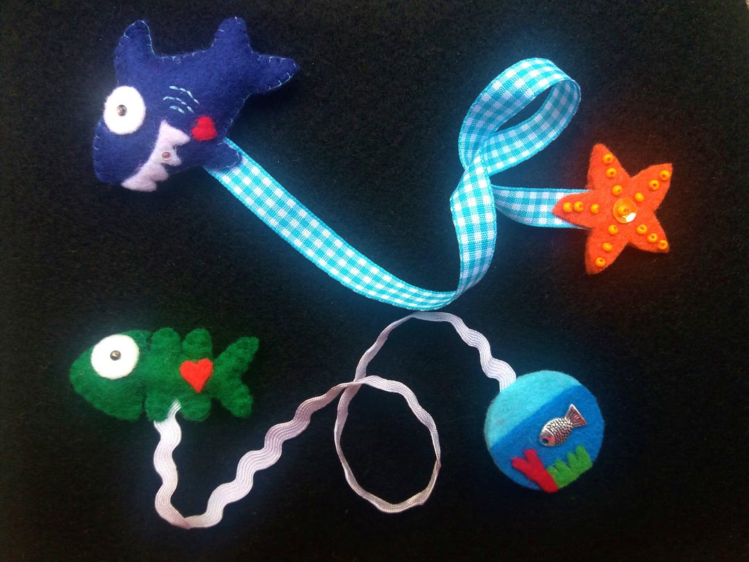 Felt Fishbone and Shark Bookmarks, Book Lovers and Reades Gift ...
