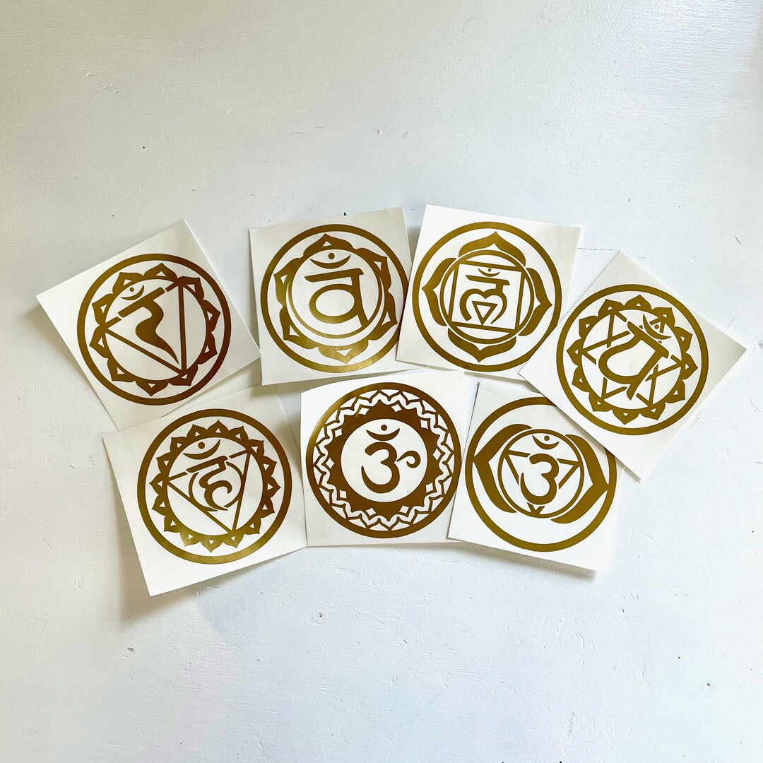 Chakra Decal - Set of 7 - Geometric - Weatherproof - Waterproof Vinyl ...