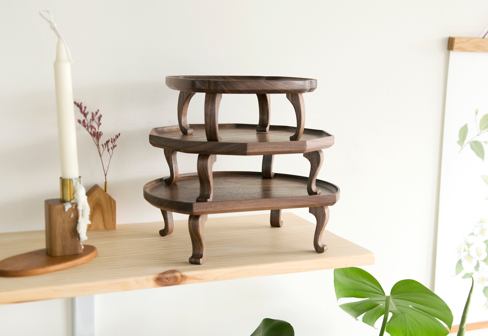 Walnut Mini Soban / Korean Antique Style Small Table / - Etsy