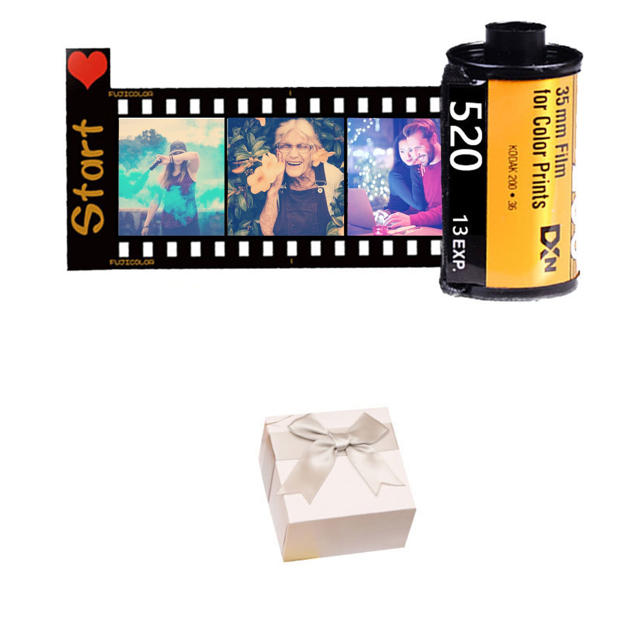 Custom Camera Film Roll Keychain, Memory Film Keychain With Photo ...