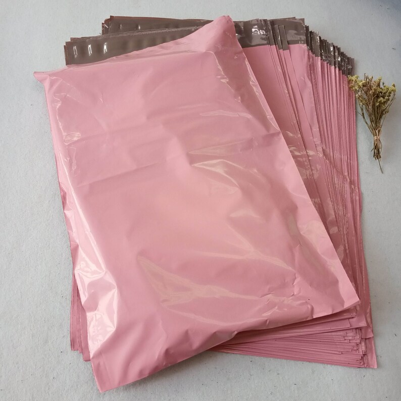 Custom Pink Printed Plastic Bags, Custom Retail Packaging, Custom Poly ...