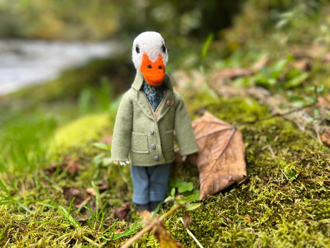 Dashing Needle Felted Duck Dressed Animal Collectable - Etsy