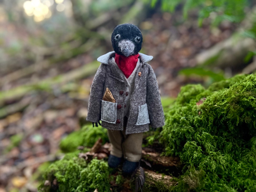 Dashing Needle Felted Crow Dressed Animal Collectable - Etsy