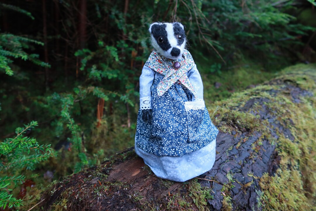 Lovely Needle Felted Badger Dressed Animal Collectable - Etsy