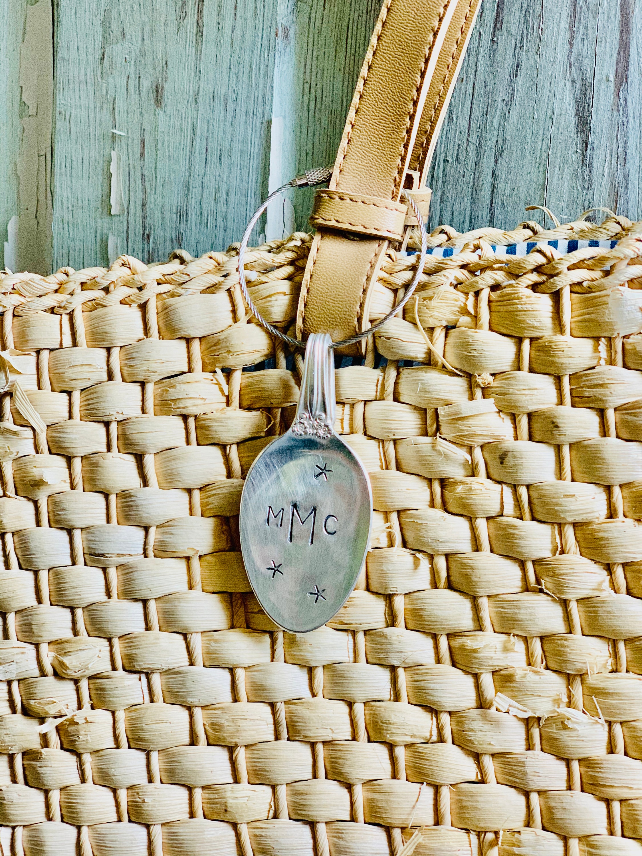BAG TAG Custom Monogram Beach Bag Tag Pool Bag Tag - Etsy UK