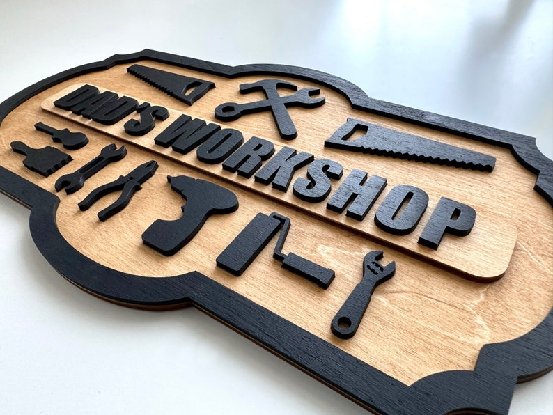 Dads Workshop, Laser Cutting Files, Wall Sign, SVG, DXF, Glowforge ...