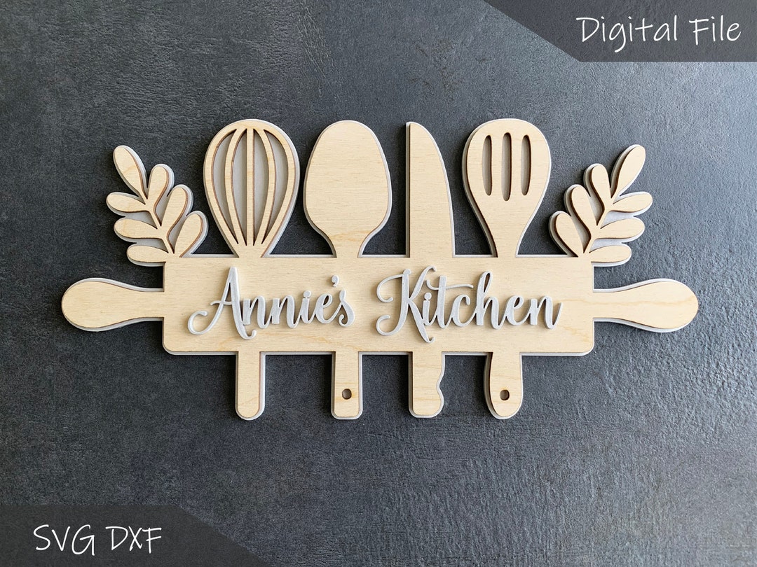 Kitchen Sign Laser Cutting Files SVG DXF Glowforge Laser - Etsy