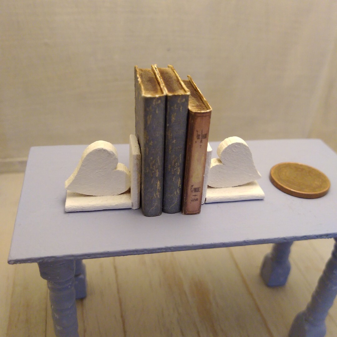 Heart Bookends, 1:12 Scale. - Etsy