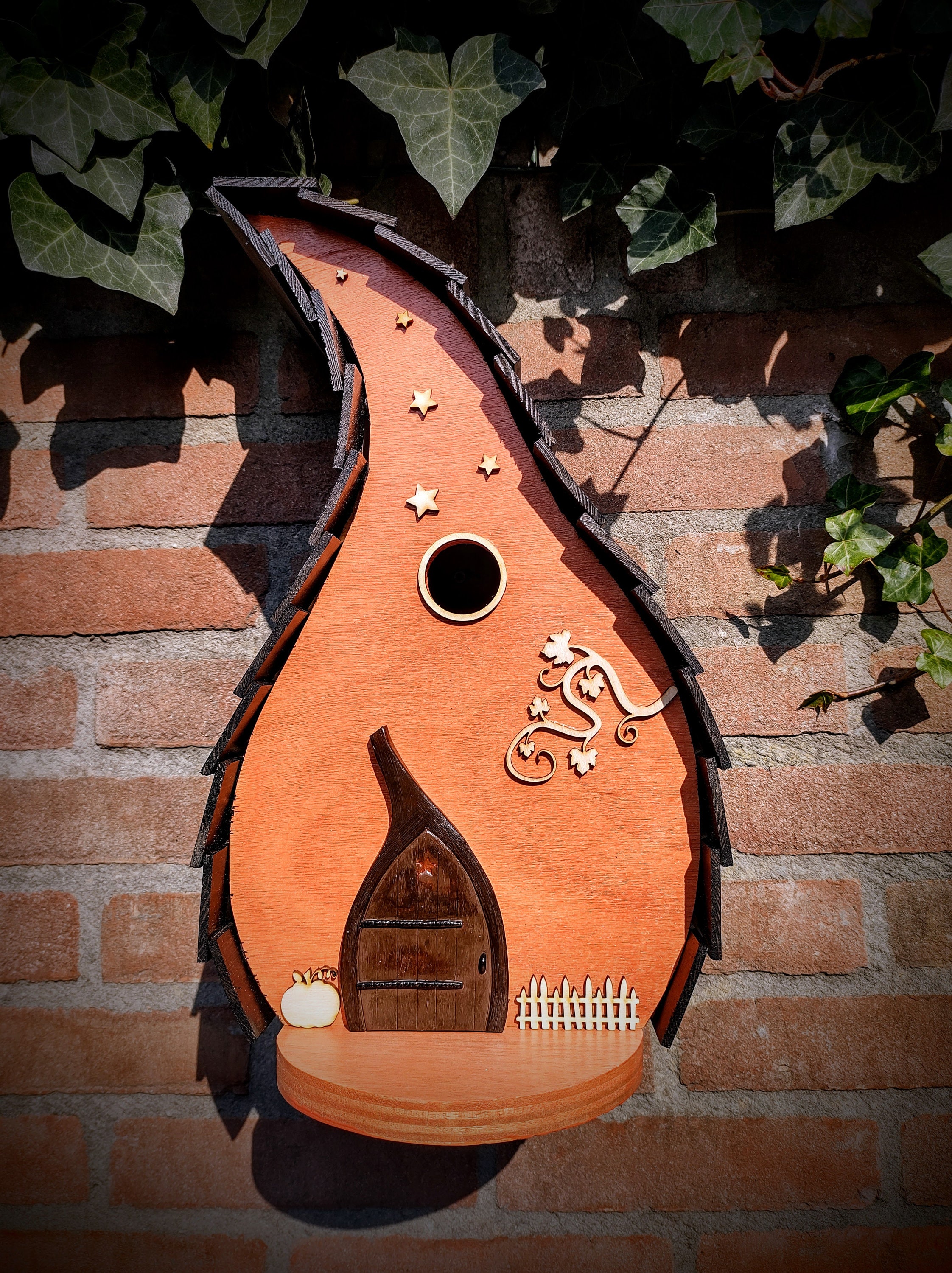 The Pumpkin Patch fairytale birdhouse gardenart - Etsy