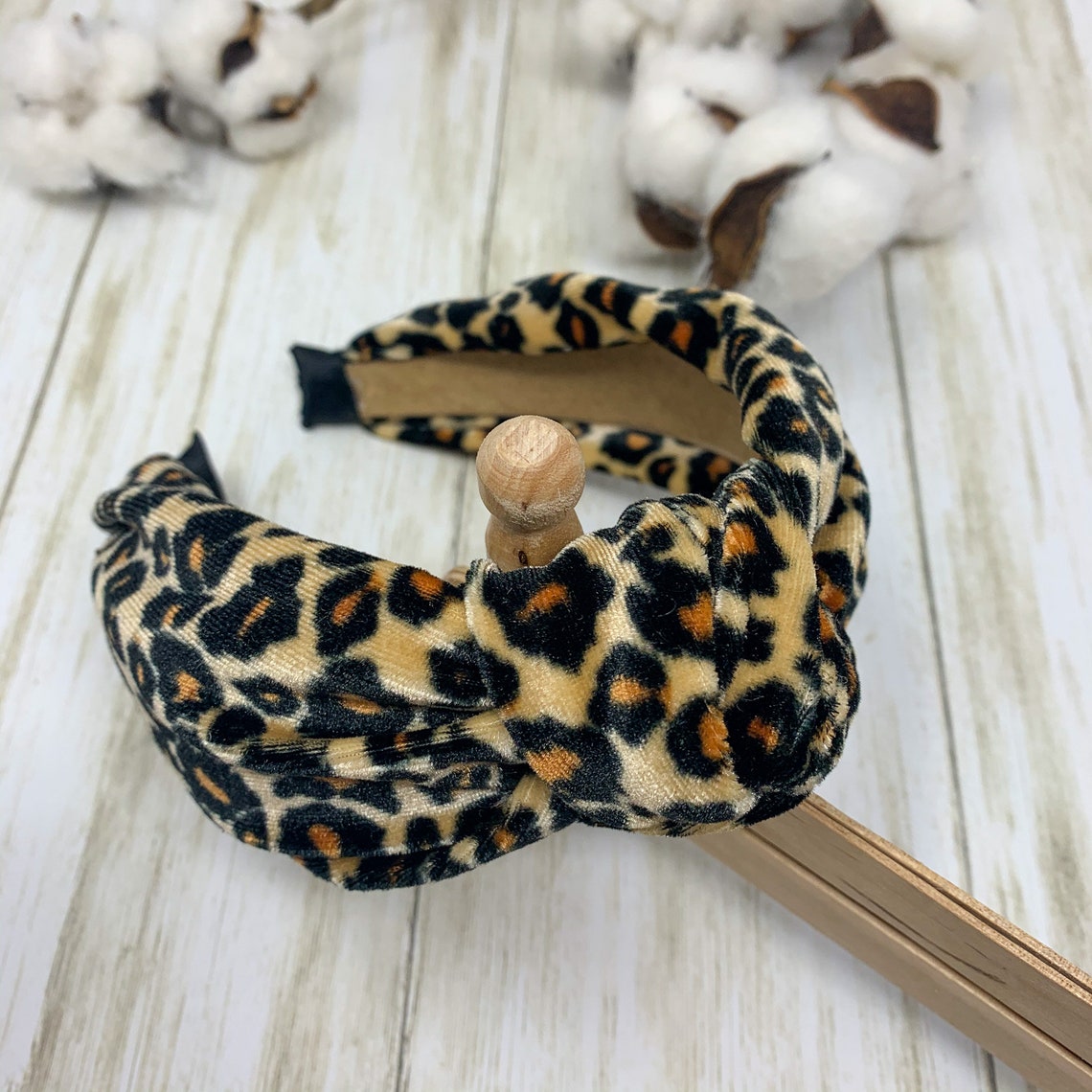 Cheetah Headband for Women Animal Print Head Wrap Top Knot | Etsy