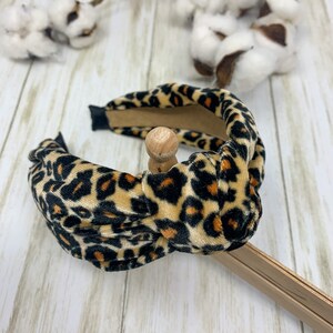 Cheetah Headband for Women Animal Print Head Wrap Top Knot Fashion Hair ...