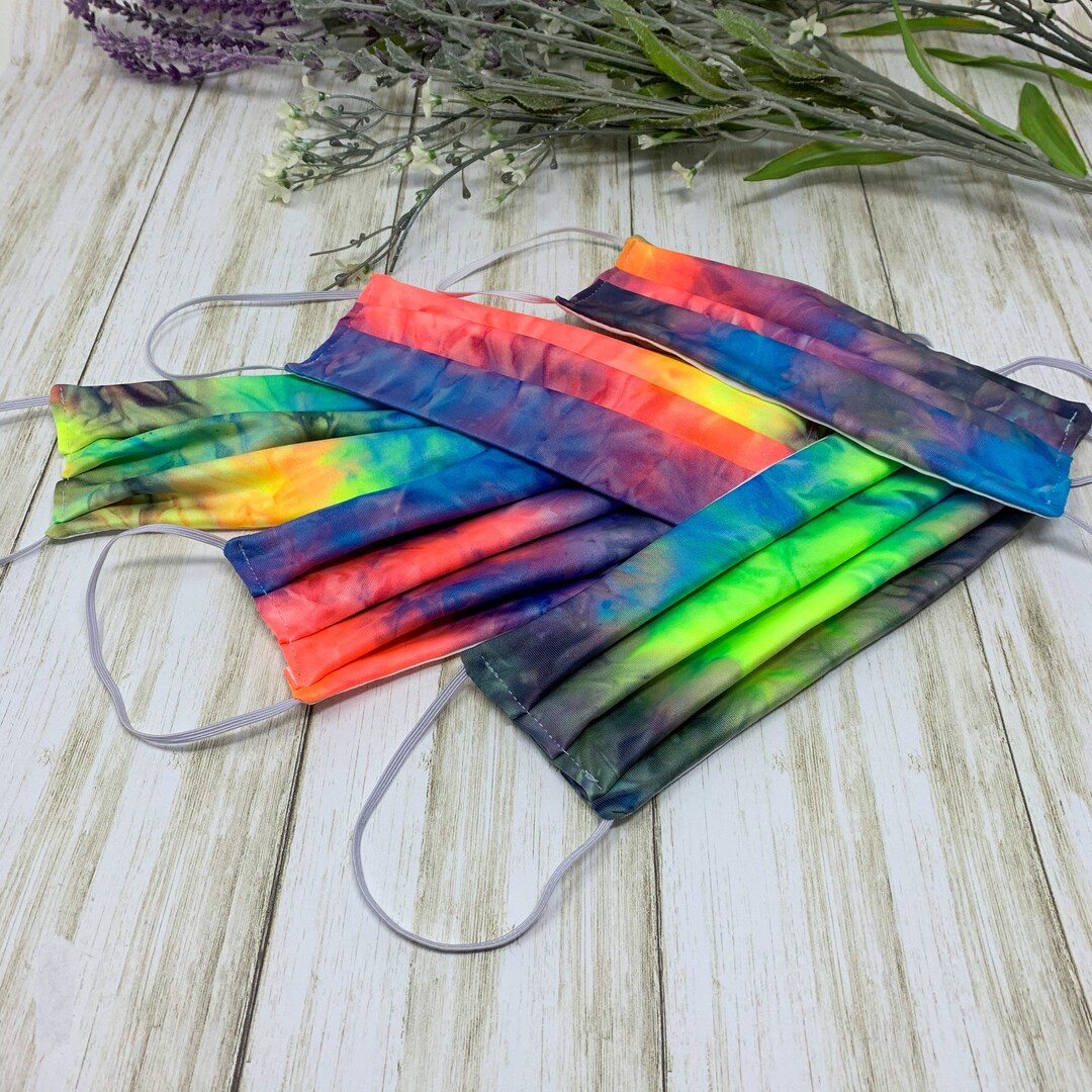 Tie Dye Face Mask. Handmade Multicolored Face Cover. Same Day Shipping ...