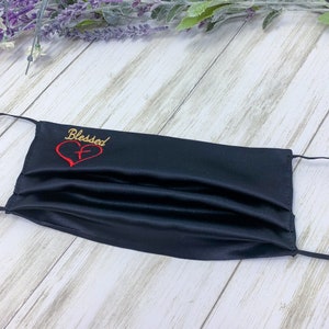 Blessed Embroidered Real Silk Face Mask. Pure Silk Embroidered - Etsy