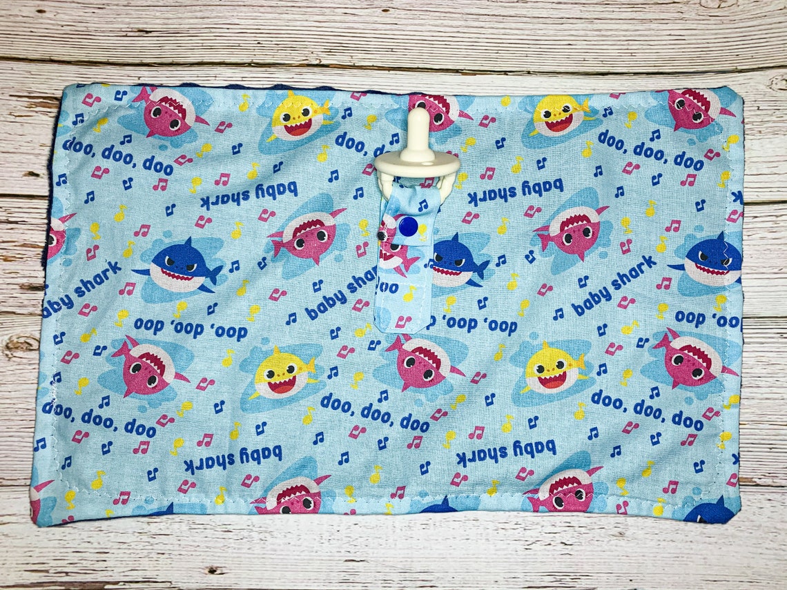 Baby Shark Pacifier Lovey Baby Shark Baby Blanket Pacifier | Etsy