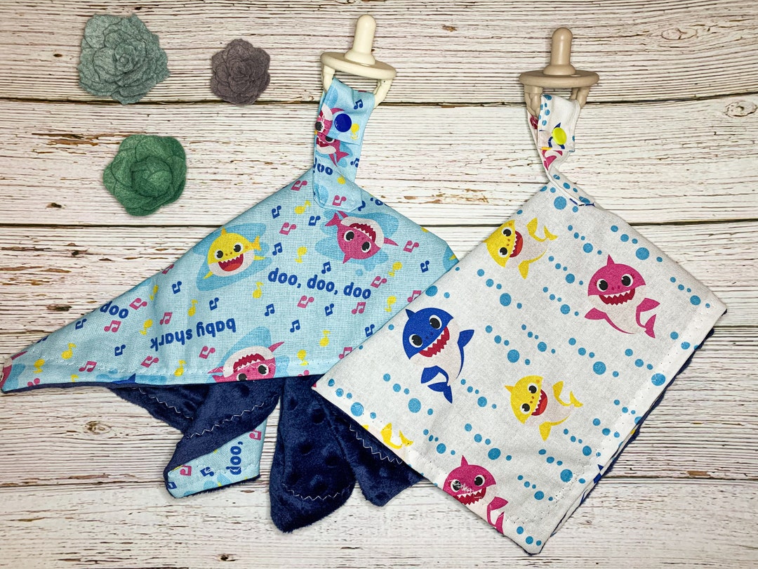 Baby Shark Pacifier Lovey Baby Shark Baby Blanket Pacifier Lovey ...