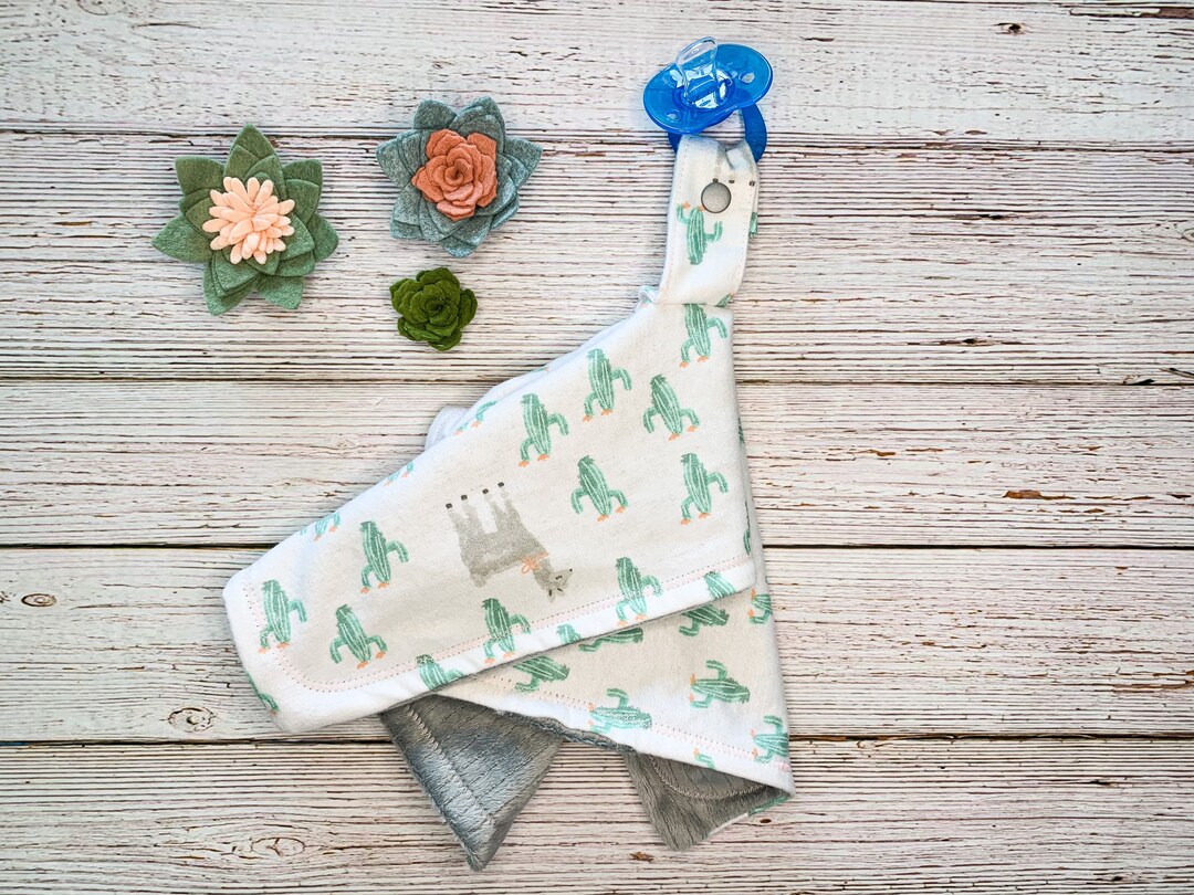 Cactus and Llama Pacifier Lovey Pacifier Holder - Etsy