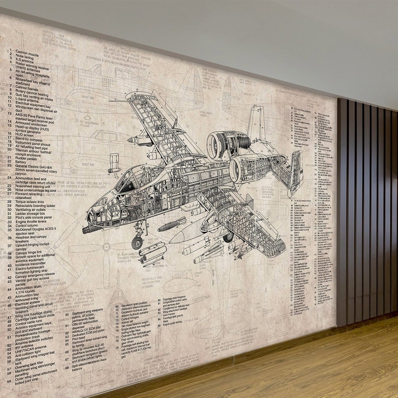 Airplane Blueprint - Etsy
