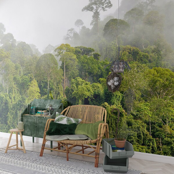 Tropical Rainforest Wallpaper - Etsy