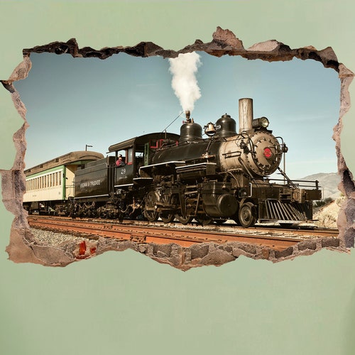 Steam Train Wall Sticker Decal Boy Room Wall Decor Steam - Etsy