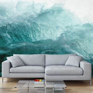 Water Mural Underwater Wallpaper Abstract Mural Sea Wave | Etsy