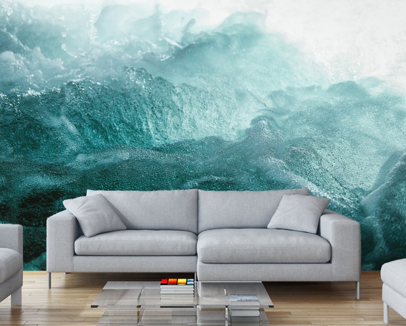 Water Mural Underwater Wallpaper Abstract Mural Sea Wave | Etsy Canada
