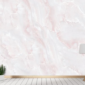 Pink Marble Wallpaper Peel and Stick Vinyl or Traditional Non-woven ...
