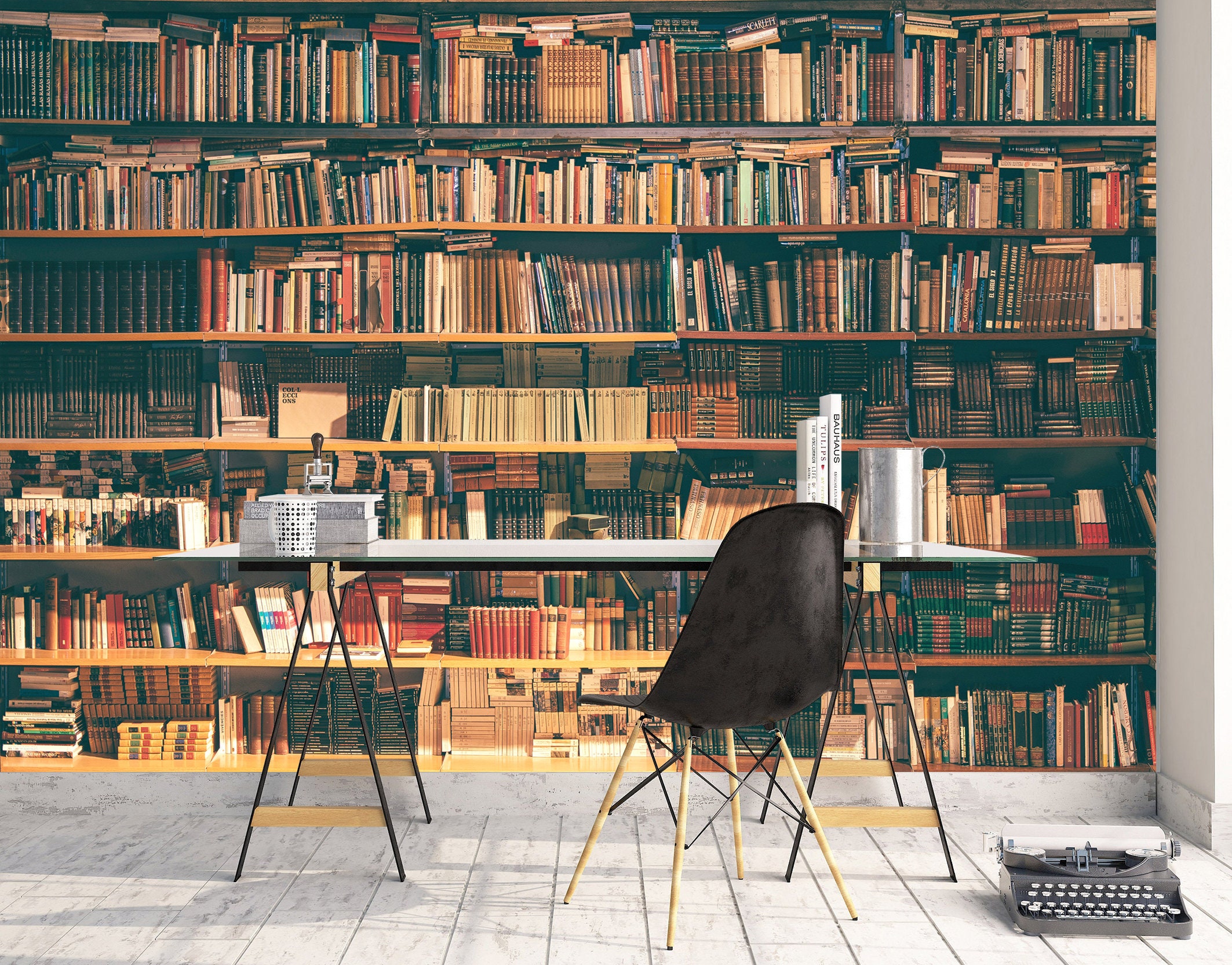 Library Book Wallpaper Mural