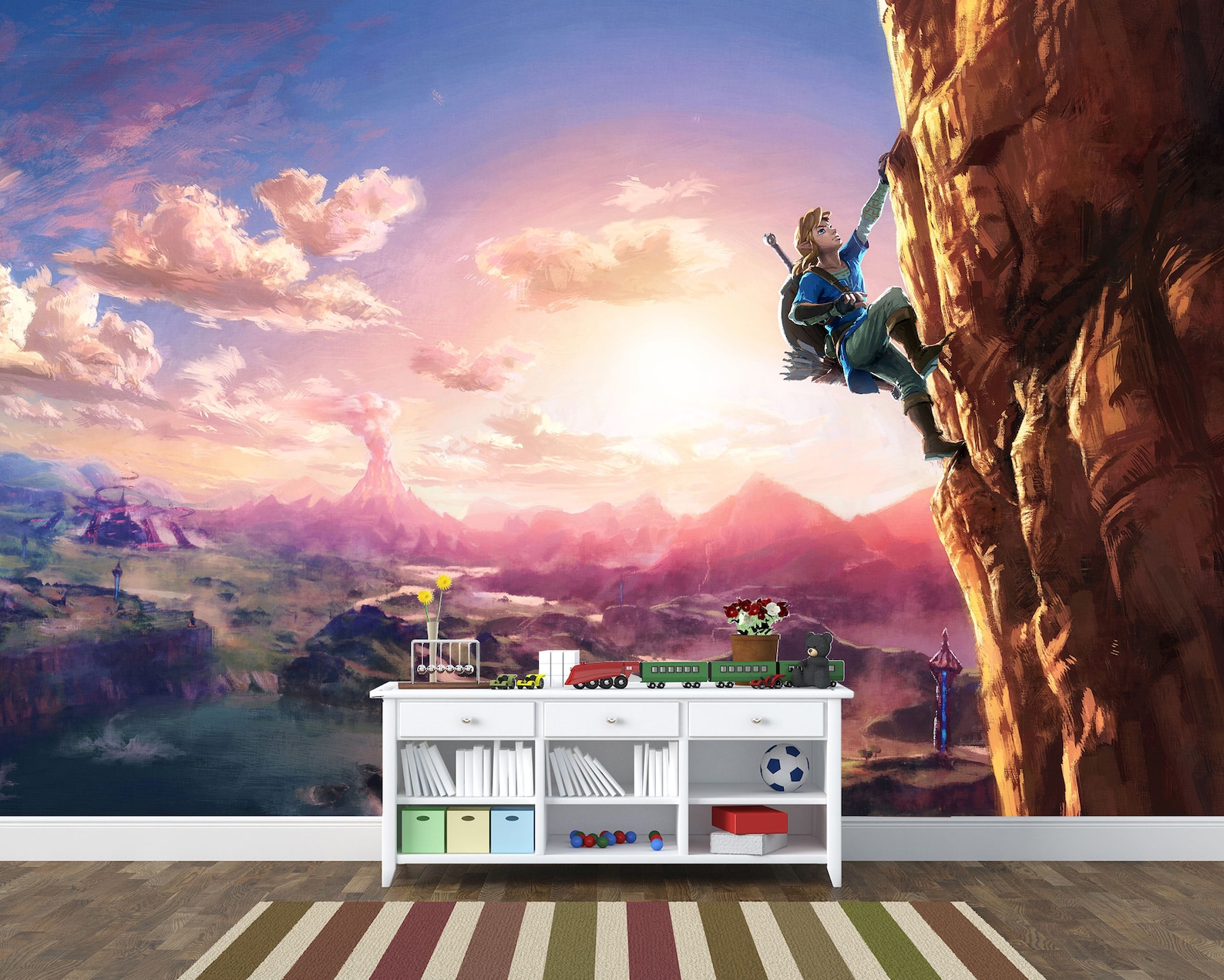 Zelda Wallpaper Zelda Mural Legend of Zelda Vinyl Wallpaper | Etsy