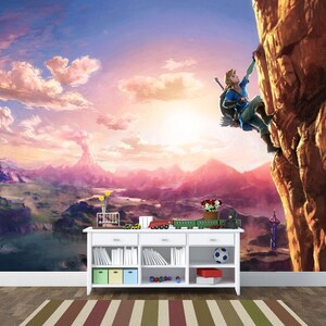 Zelda Wallpaper Legend of Zelda Gaming Mural Gamer Room Wall Decor Art ...