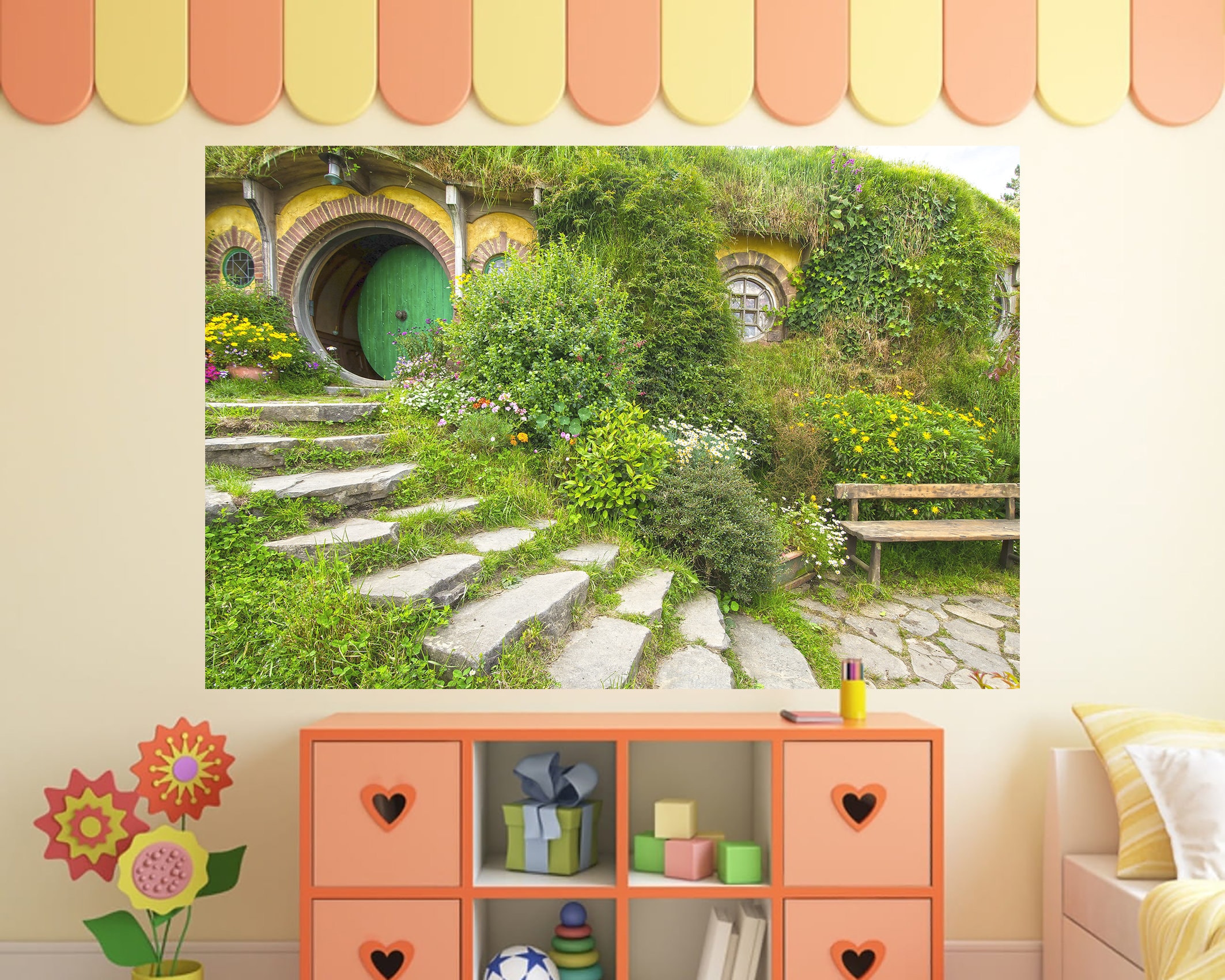 Wall Murals Hobbit House Mural Wallpaper Print Peel & - Etsy Canada