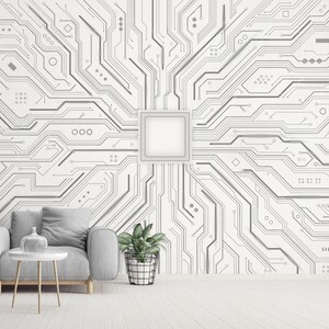 Abstract Electronic Circuit Board Wall Mural Wallpaper IT Technology ...