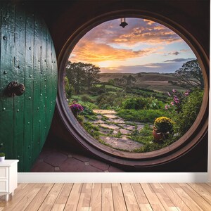 Wall Murals - Hobbit House Mural - Wallpaper Print - Peel and Stick ...