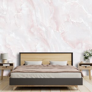 Pink Marble Wallpaper Peel and Stick Vinyl or Traditional Non-woven ...