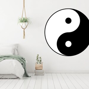 Yin and Yang Wall Decal Yoga Art Gift Chinese Philosophy Symbol Wall ...