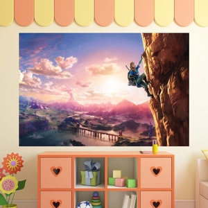 Zelda Wallpaper Zelda Mural Legend of Zelda Print Gaming Wallpaper Peel ...