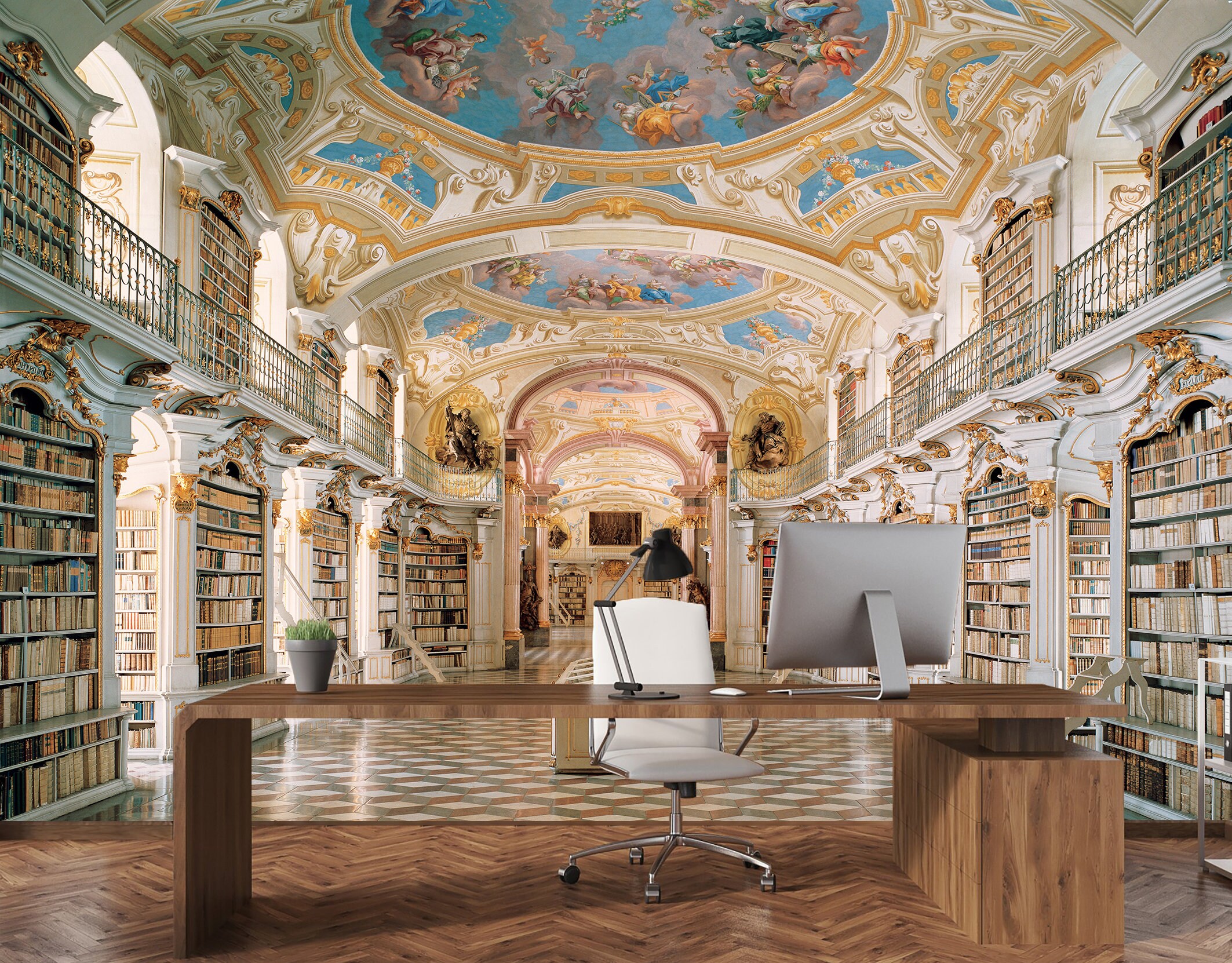 Books Library Wall Mural Old Library Peel and Stick Vinyl - Etsy