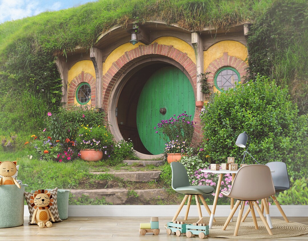 Hobbit House Wall Mural Peel and Stick Homely Cozy Wallpaper Movie ...