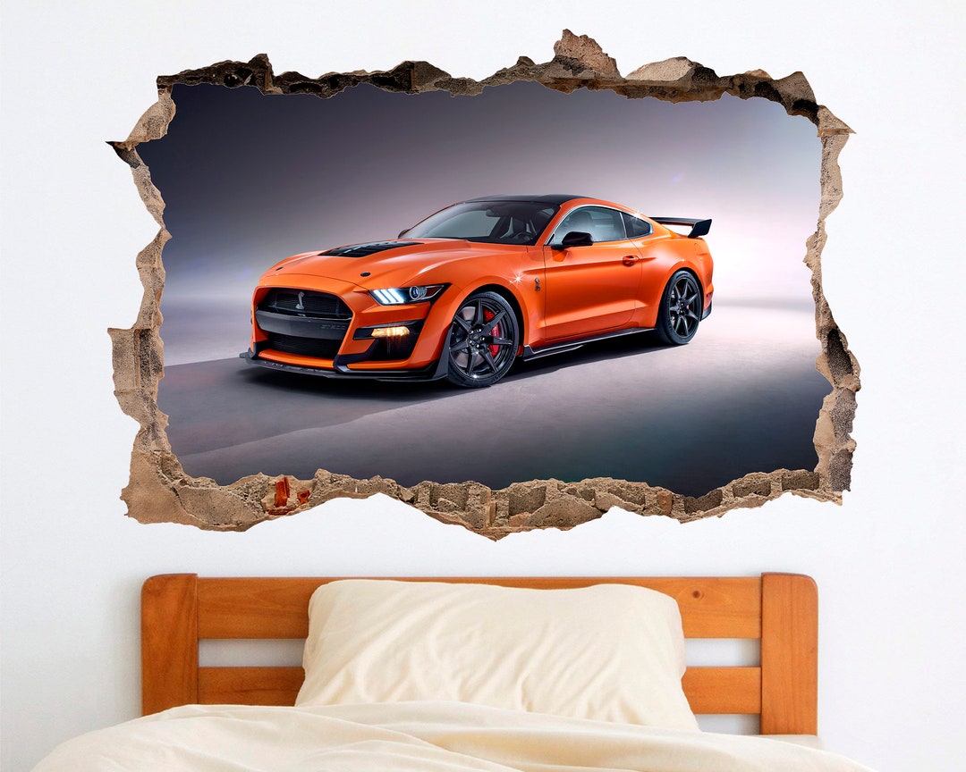 Ford Mustang Wall Sticker Muscle Car Wall Decal Car Wall - Etsy