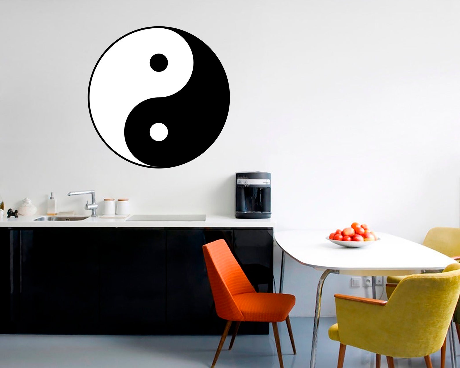Yin and Yang Wall Decal Yoga Art Gift Yin Yang Wall Decor - Etsy