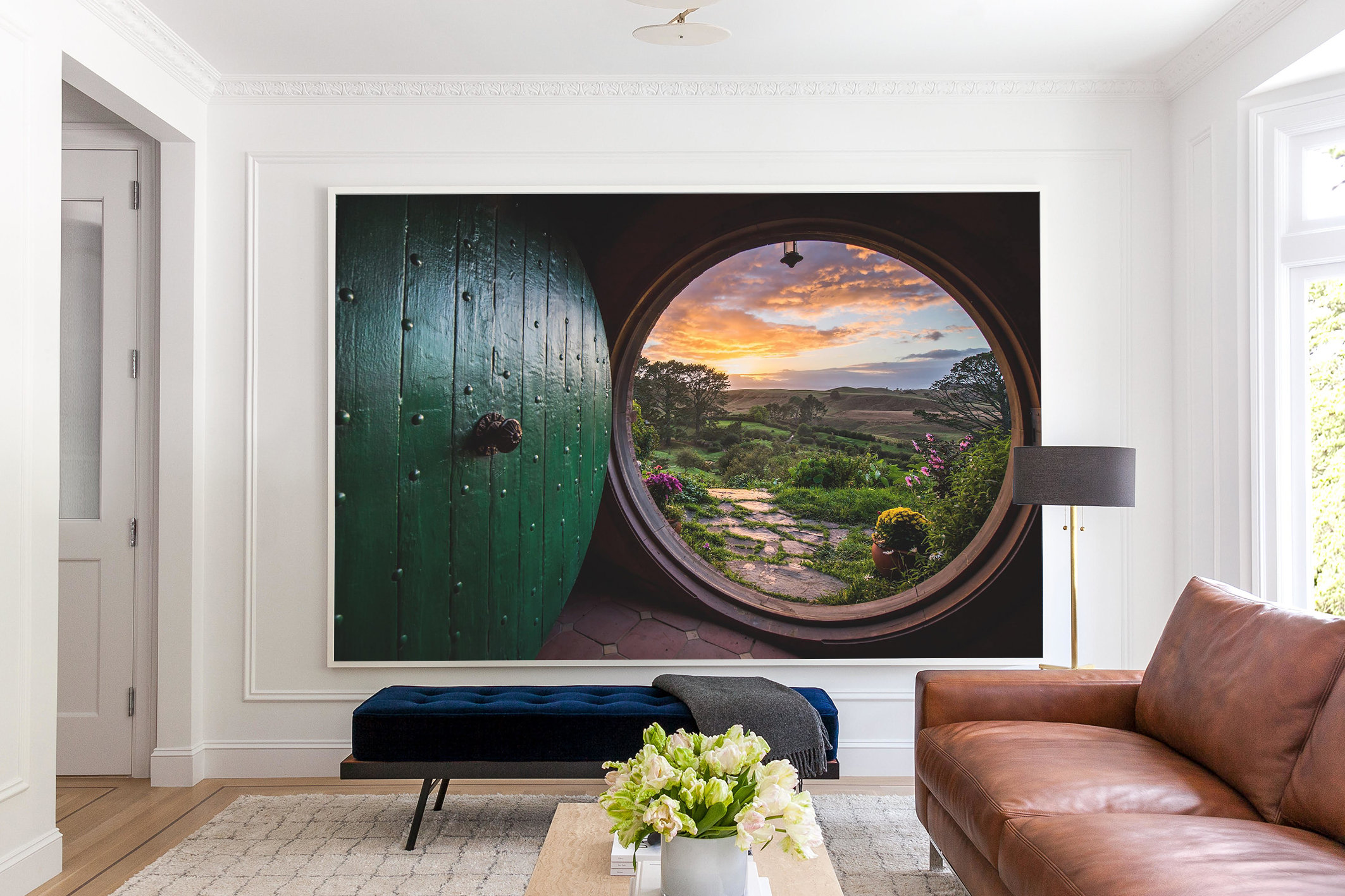 Wall Murals Hobbit House Mural Wallpaper Print Peel & - Etsy