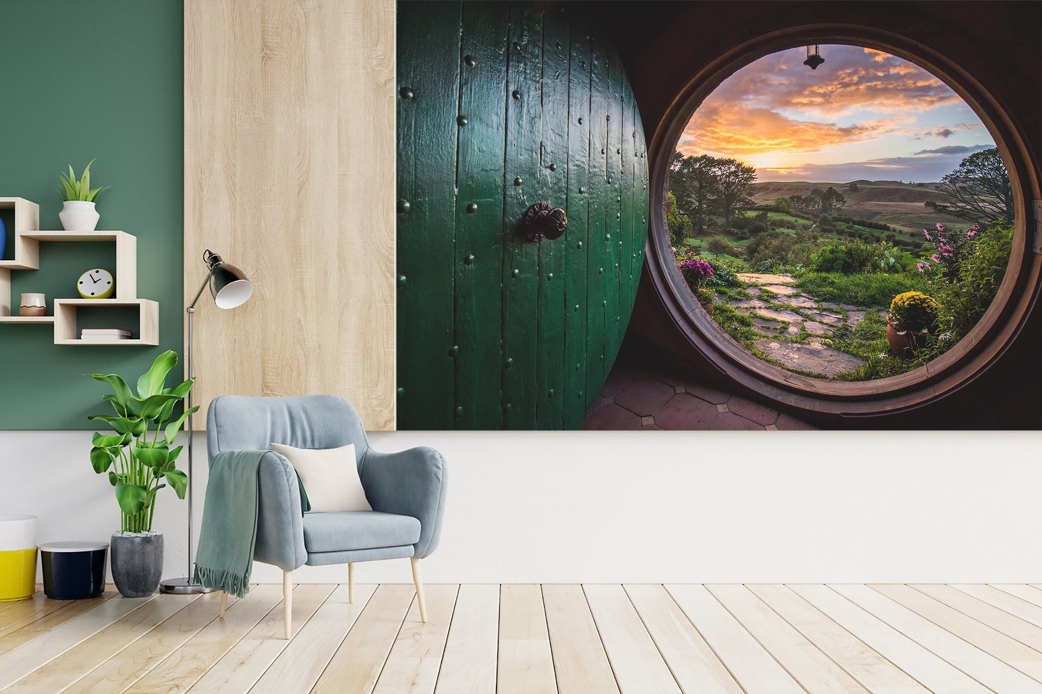 Wall Murals Hobbit House Mural Wallpaper Print Peel & - Etsy UK