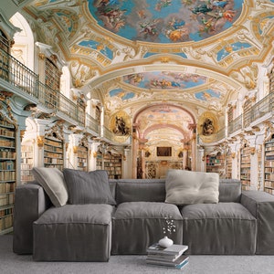 Books Library Wall Mural Old Library Peel and Stick Vinyl - Etsy